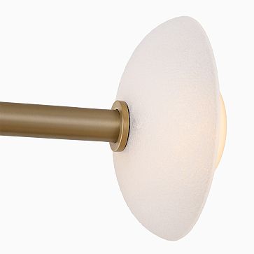 Bezel 6-Light Linear Glass Chandelier (51.5") | West Elm