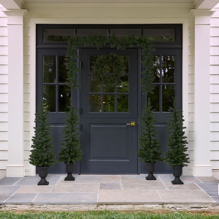 Norway Pine Porch Christmas Trees (Set of 4) | West Elm