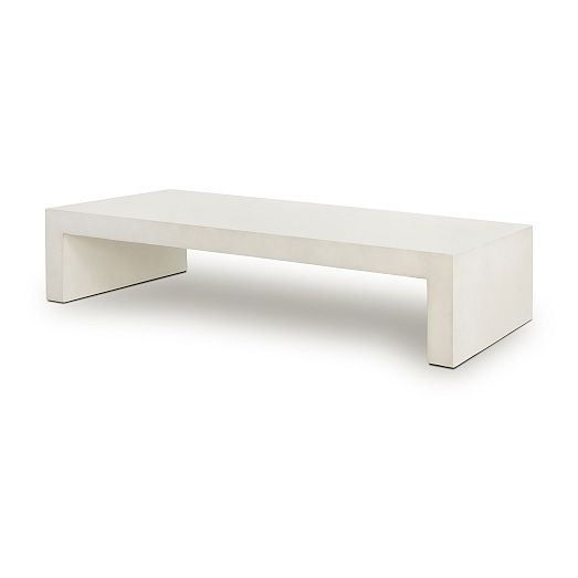 Concrete Waterfall Rectangle Coffee Table | Modern Living Room ...