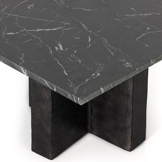 Aluminum Cross Base Coffee Table | West Elm