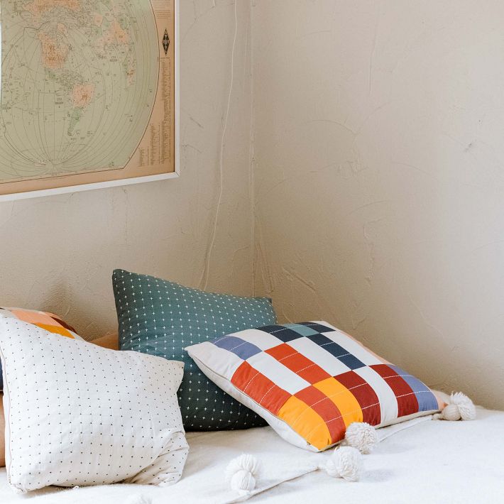 Anchal Project Multi-Check Quilt Throw Collection | West Elm