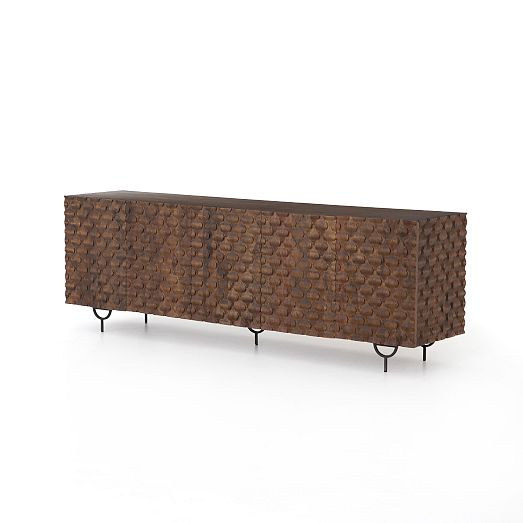 Round Cut Media Console (82") | West Elm