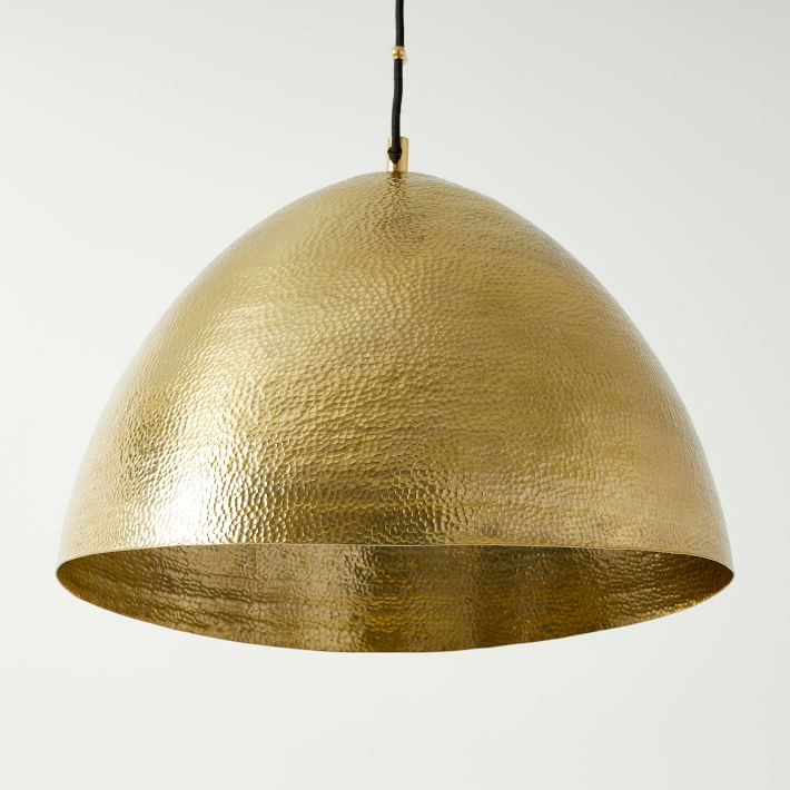 Hammered Metal Pendant (22") | West Elm