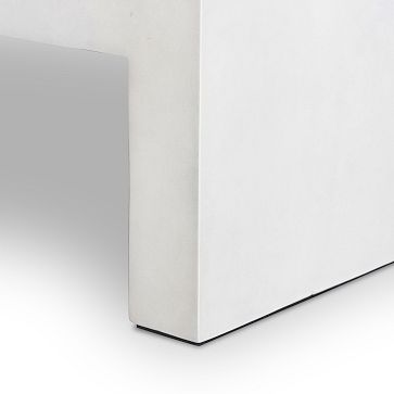 Concrete Waterfall Rectangle Coffee Table | Modern Living Room ...