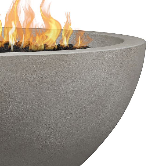 Round Concrete Fire Pit Table (38"–42") | West Elm