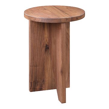Angled Base Wood Side Table (14") | West Elm