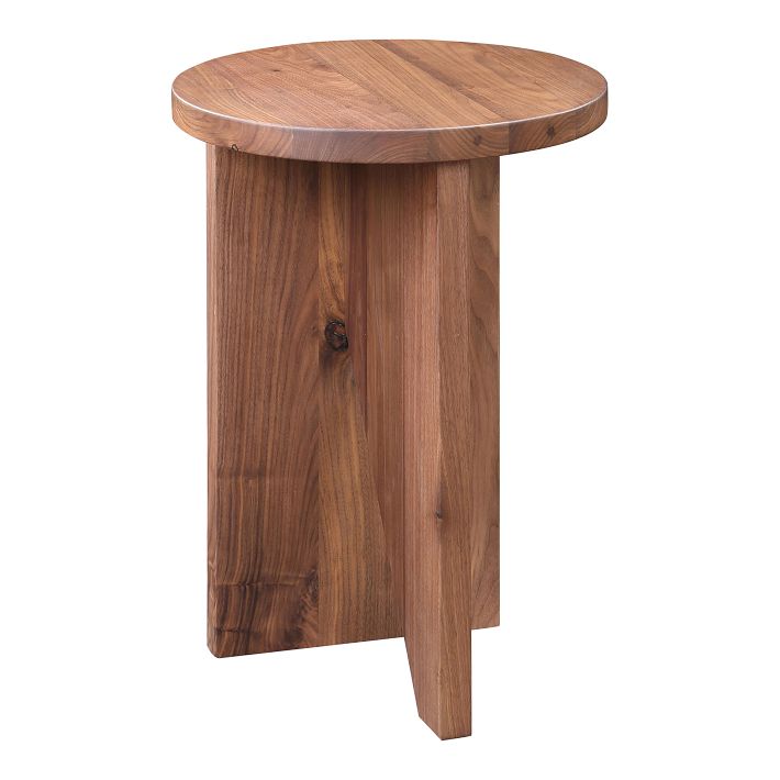 Angled Base Wood Side Table (14") | West Elm