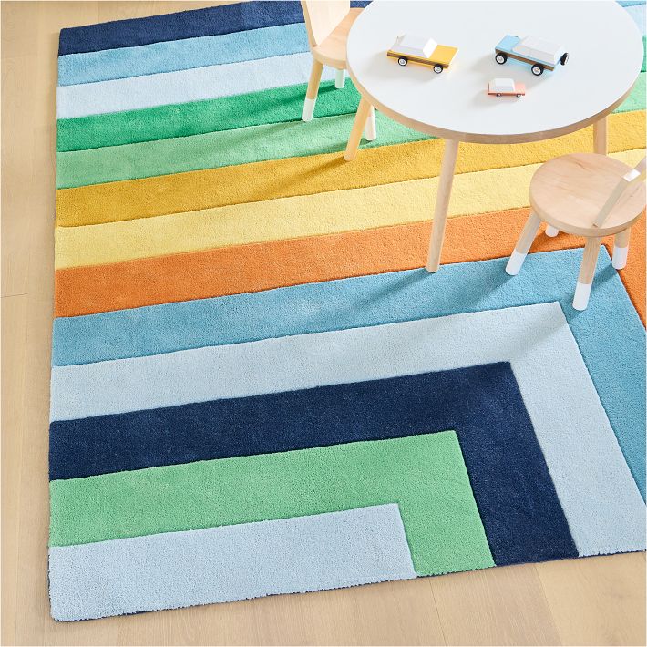 Corner Stripe Rug | West Elm