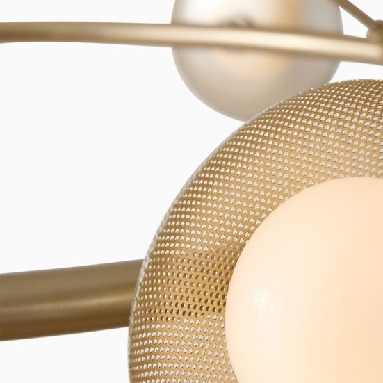 Bezel 6-Light Round Perforated Metal Chandelier (40") | West Elm