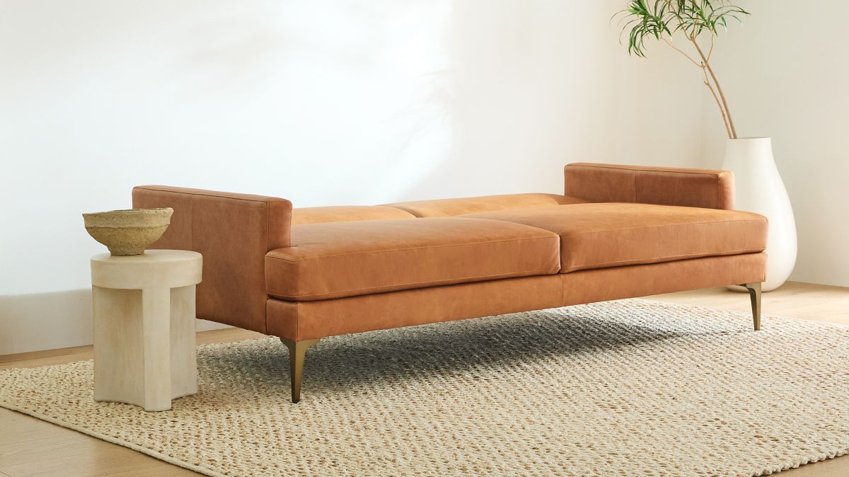 Andes Leather Futon (83.5") | West Elm