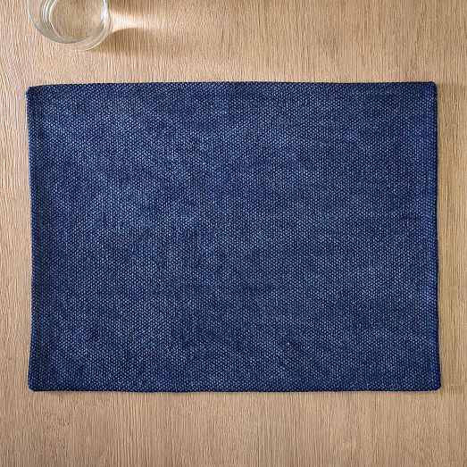 Textured Canvas Cotton Placemat Sets | West Elm