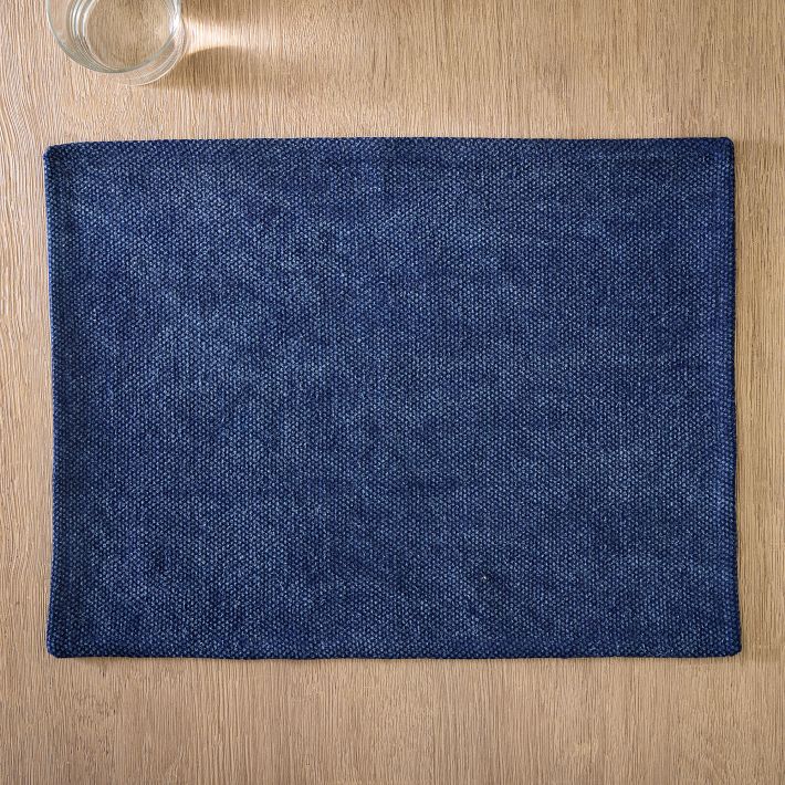 Textured Canvas Cotton Placemat Sets | West Elm