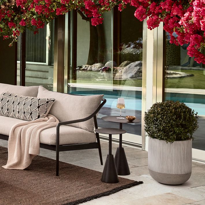 Textured Radius Ficonstone Indoor/Outdoor Planters | West Elm