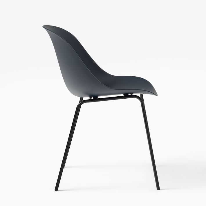 Classon Recycled Plastic Shell Indoor/Outdoor Chair (Set of 2) - Metal ...