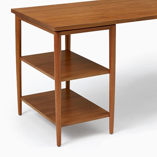 Mid-Century Modular Desk w/ Shelves (70") | West Elm