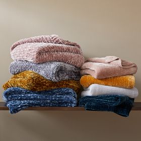 Luxe Chenille Throws | West Elm