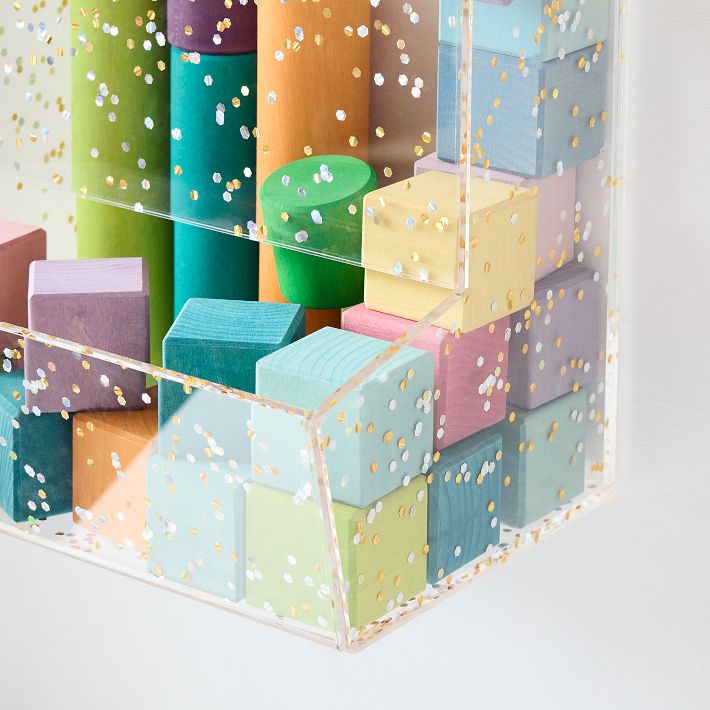 Acrylic Wall Dispenser - Glitter | West Elm