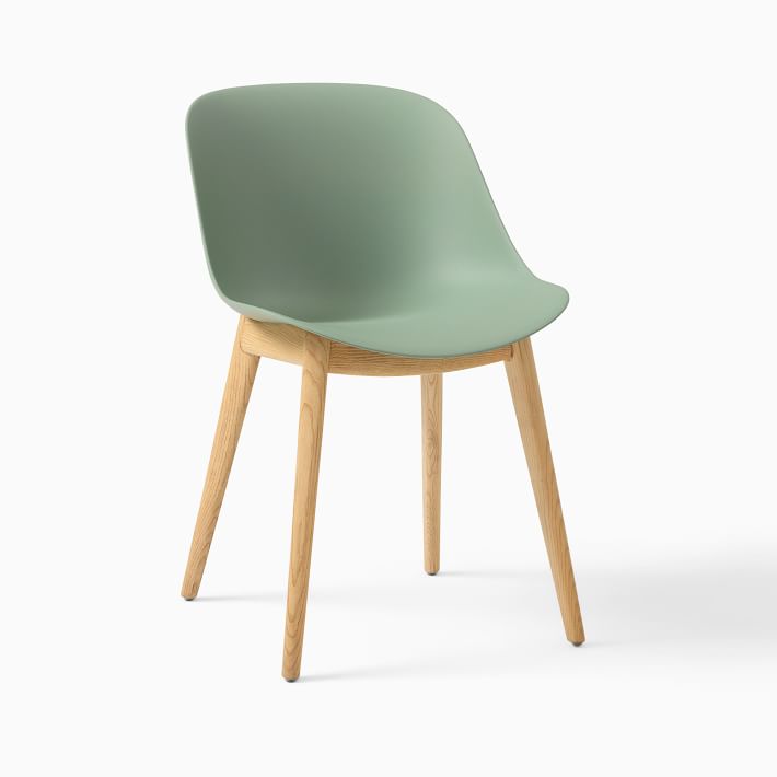 Classon Recycled Plastic Shell Chair (Set of 2) - Wood Legs | West Elm
