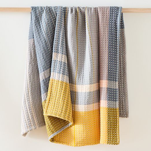 Double Cloth Plaid Throw | West Elm