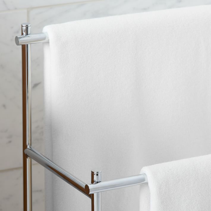 Modern Overhang Freestanding Towel Rack | West Elm