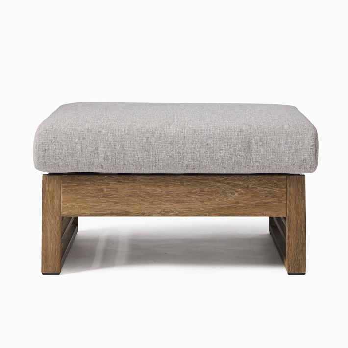 Santa Fe Slatted Outdoor Ottoman | West Elm