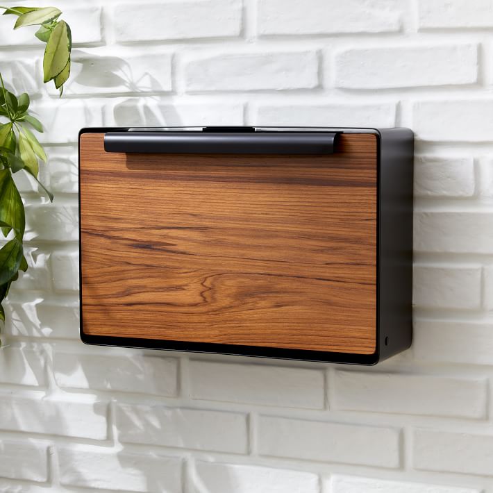 Modern Steel & Teak Mailbox | West Elm