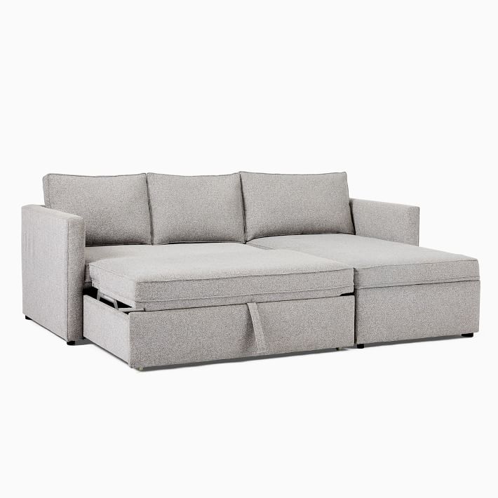 Harris 2 Piece Pop Up Sleeper Sectional With Storage | West Elm