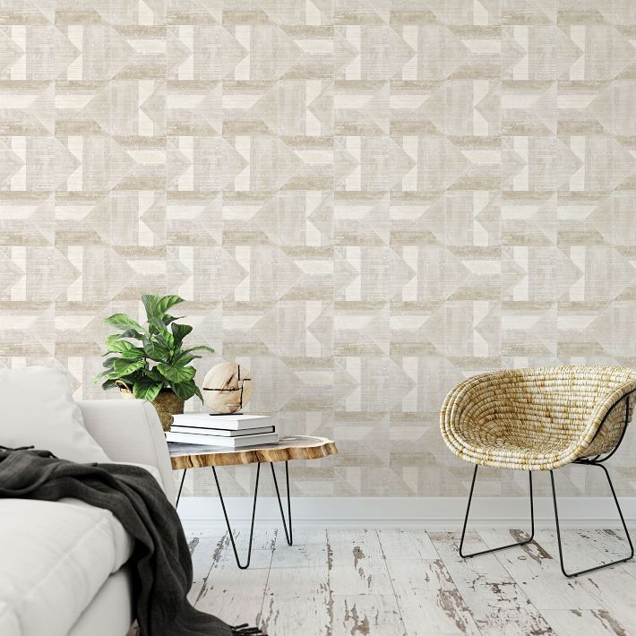 Quilted Patchwork Peel & Stick Wallpaper | West Elm