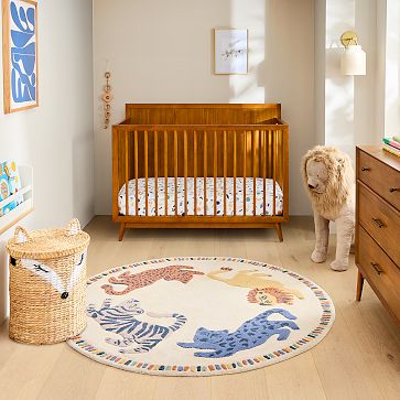 Mid-Century Safari Nursery Rug | West Elm
