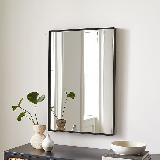 Deep Frame Metal Rectangle Wall Mirror - 24"W x 36"H | West Elm