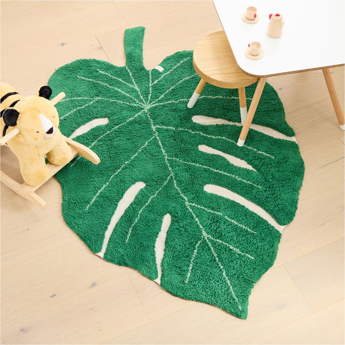 Lorena Canals Monstera Leaf Washable Rug | West Elm