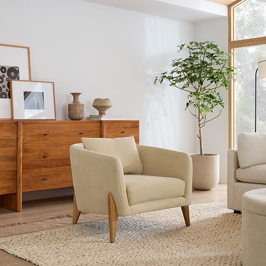 Delray Leather Chair | West Elm