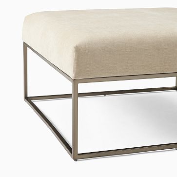 Box Frame Square Ottoman | West Elm