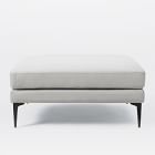 Andes Leather Ottoman | West Elm