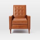 Rhys Mid-Century Leather Recliner | West Elm