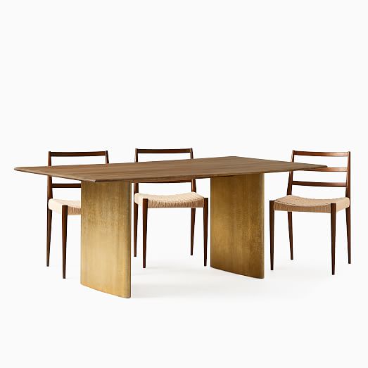 Anton Metal Plinth Dining Table (72", 86") | West Elm
