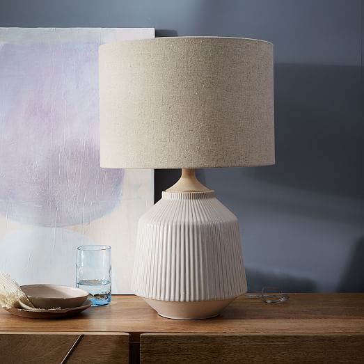 Roar & Rabbit™ Ripple Ceramic Table Lamp (17") | West Elm