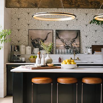 Perforated Single LED Chandelier (35") | West Elm