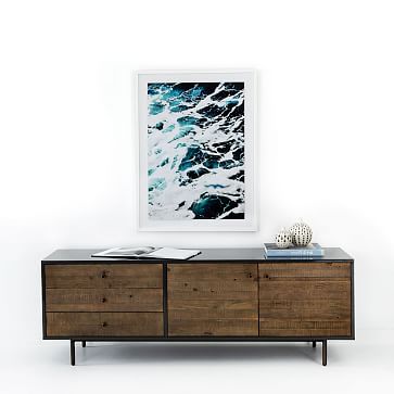 Reclaimed Wood & Lacquer Media Console (70") | West Elm