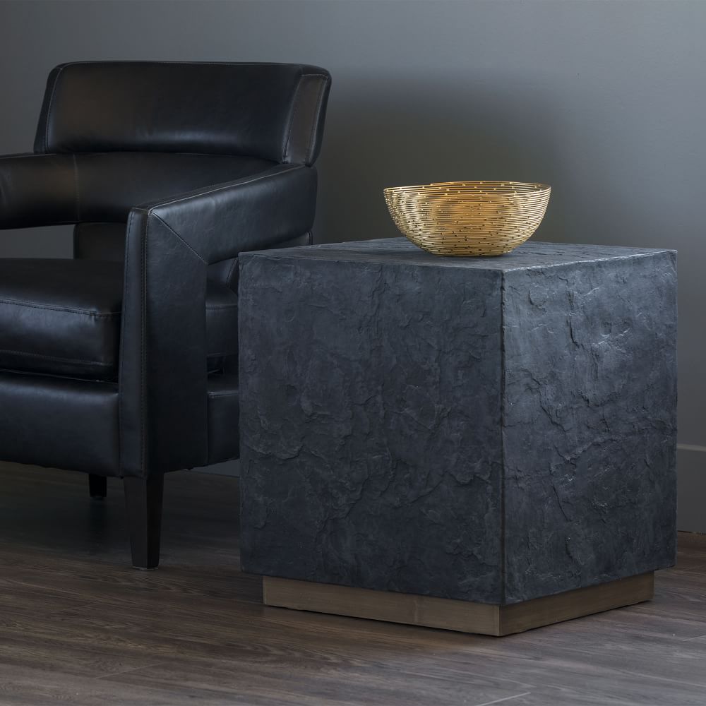 Square Textured Side Table | West Elm