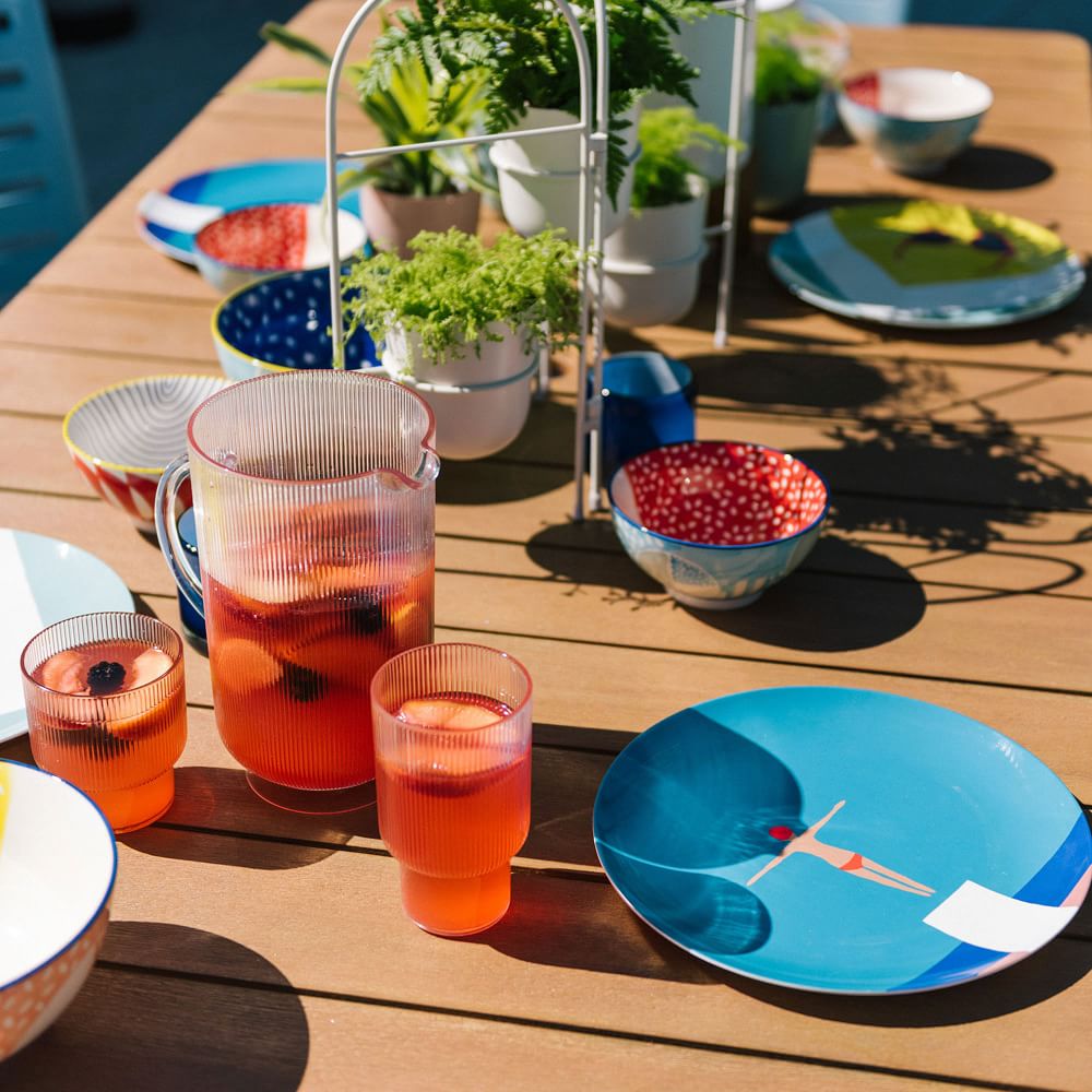 Fluted Acrylic Pitcher, Bar Accessories | West Elm