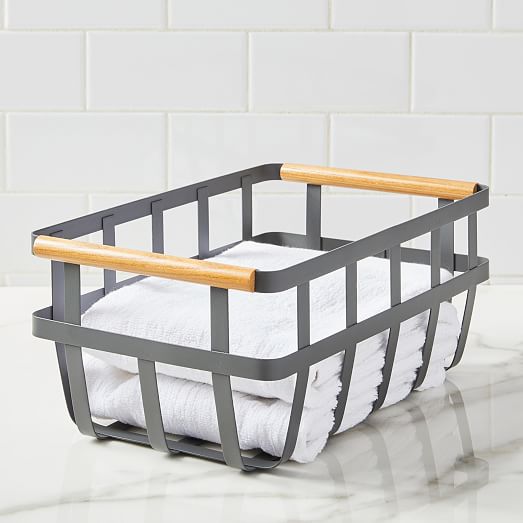 Yamazaki Dual Handle Storage Basket | West Elm