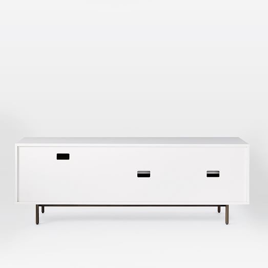 Reclaimed Wood & Lacquer Media Console (70") | West Elm