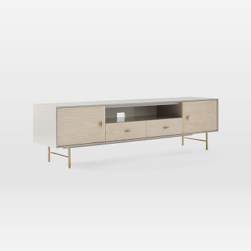 Modernist Wood & Lacquer Media Console (68"–80") | West Elm