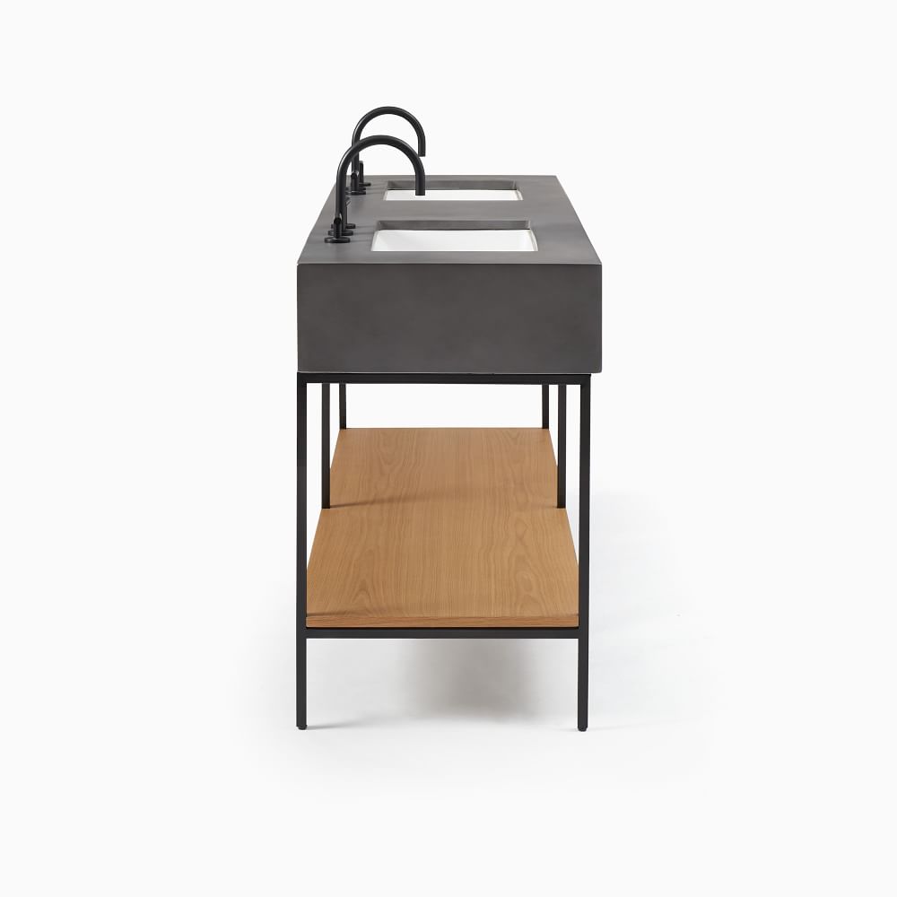 Streamline Concrete Double Bathroom Vanity (63") | West Elm