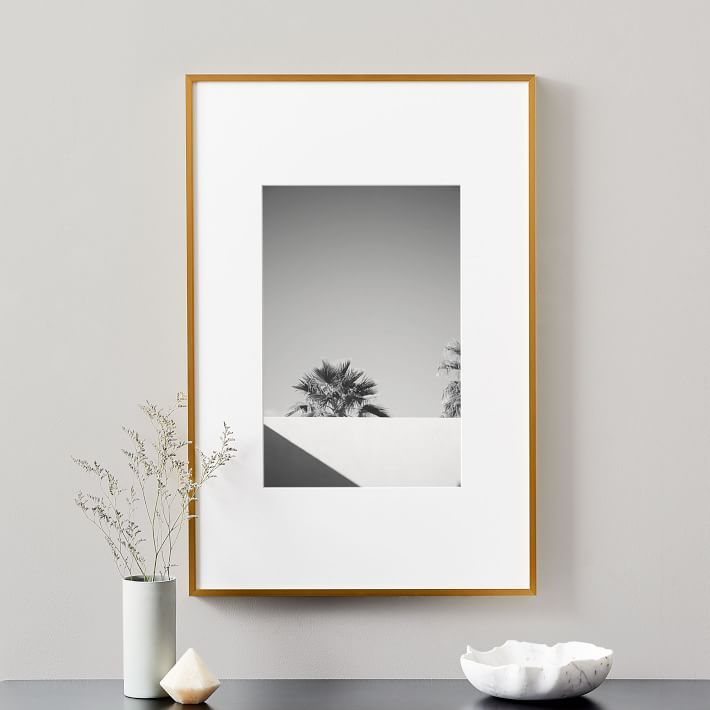 Metal Gallery Picture Frame - Matte Gold | West Elm