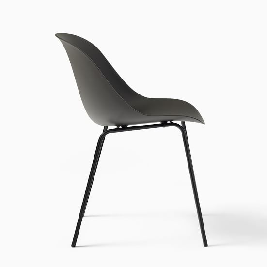 Classon Recycled Plastic Shell Indoor/Outdoor Chair (Set of 2) - Metal ...