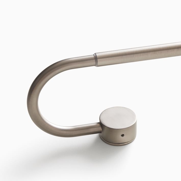 Swoop Blackout Curtain Rod - Brushed Nickel | West Elm