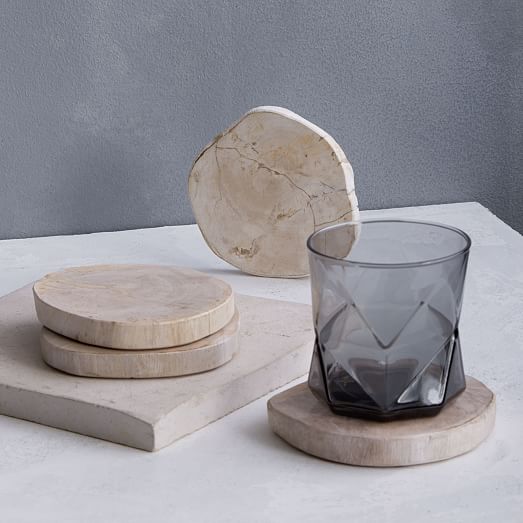 Petrified Wood Coasters (Set of 4) | West Elm