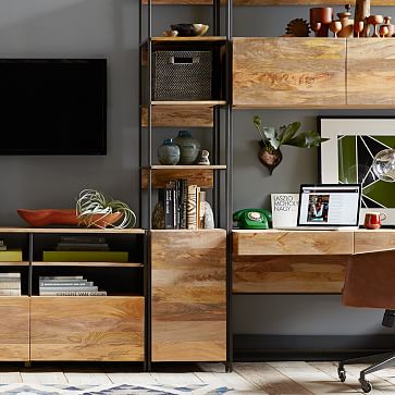 Industrial Modular Open & Closed Storage (17") | West Elm